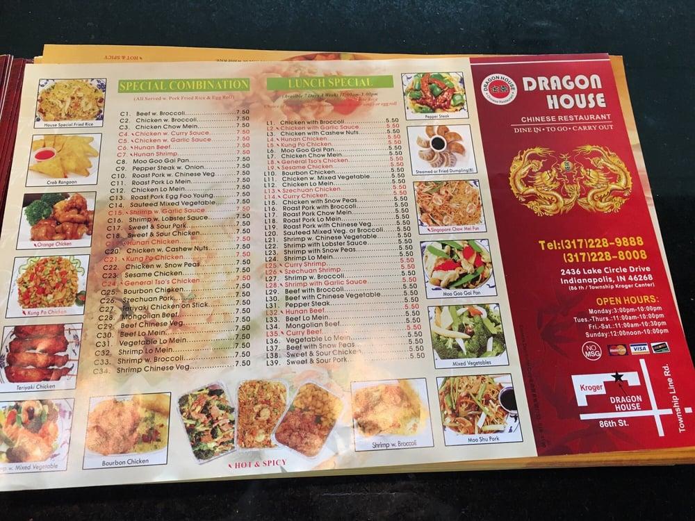 Carta del restaurante Dragon House, Indianapolis