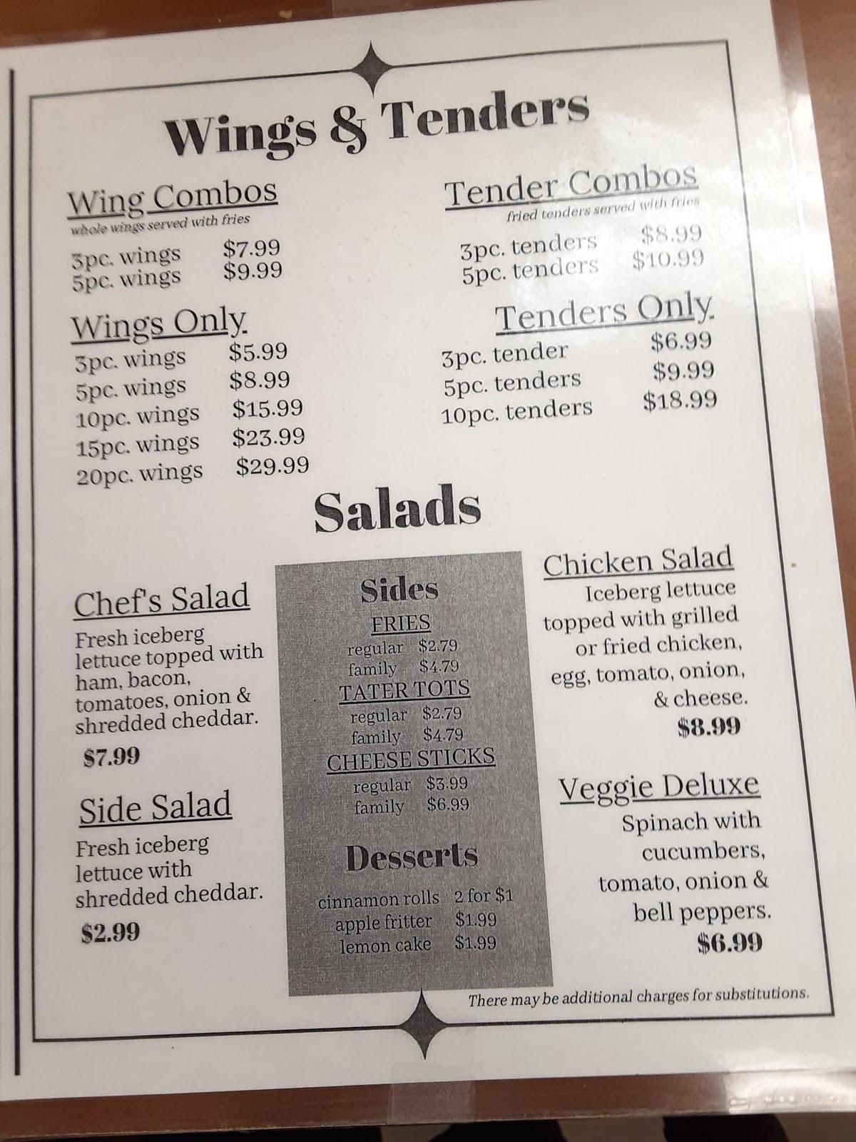 Menu at Egg King Cafe, Memphis