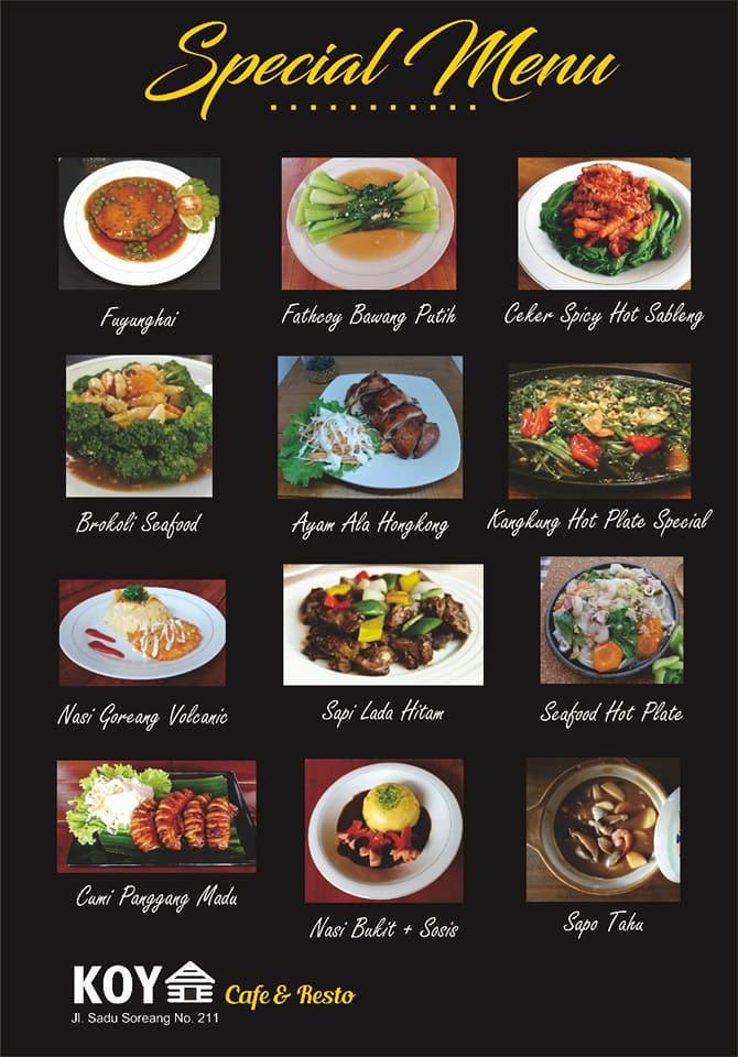 Menu at Koya Cafe & Resto, Soreang, Jl. Raya Soreang-Ciwidey No.211