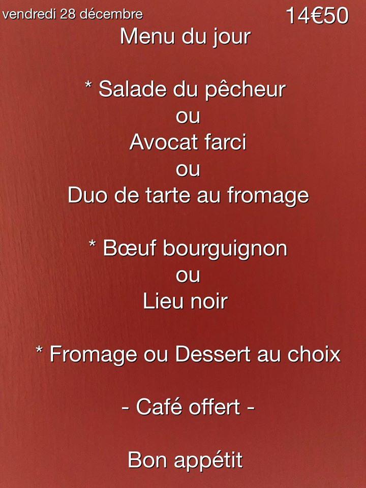 Menu at La Marande restaurant, Autun