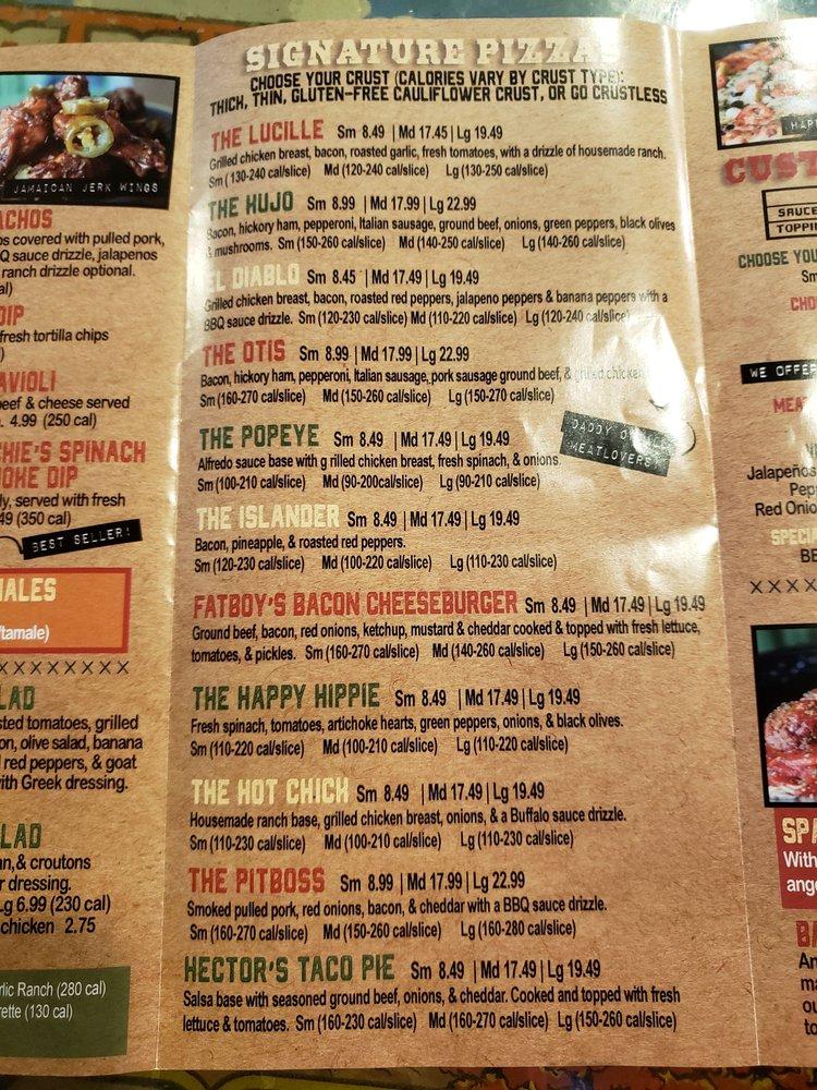 Menu at Lost Pizza Co. pizzeria, Jonesboro