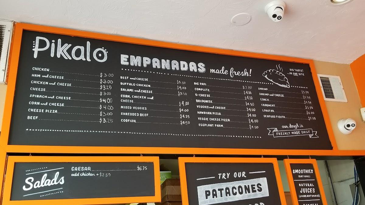 Menu at Pikalo JP restaurant, Boston, 360 Centre St
