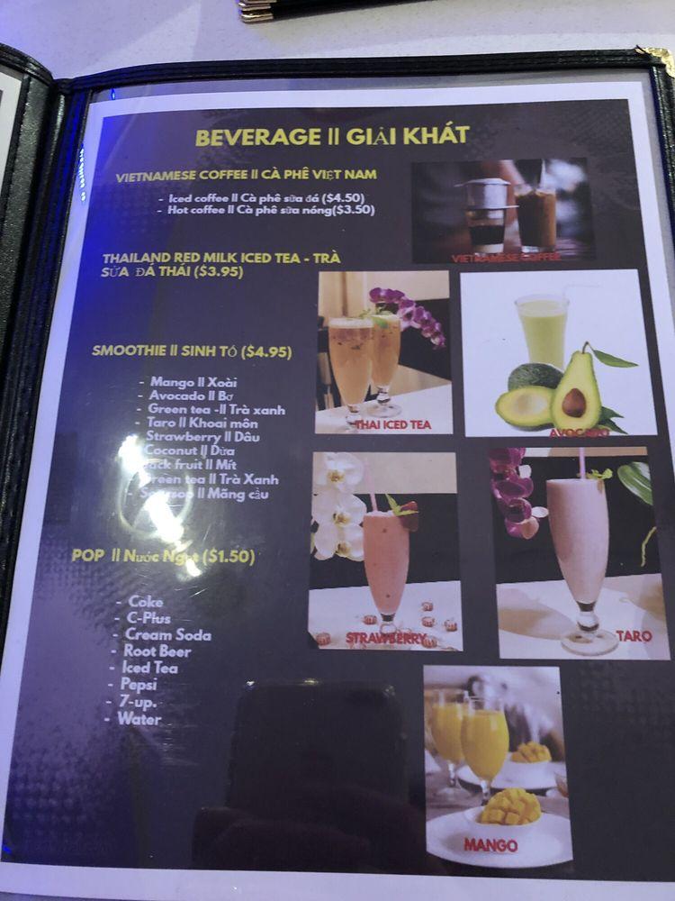 Menu at Pho 128 restaurant, Vaughan