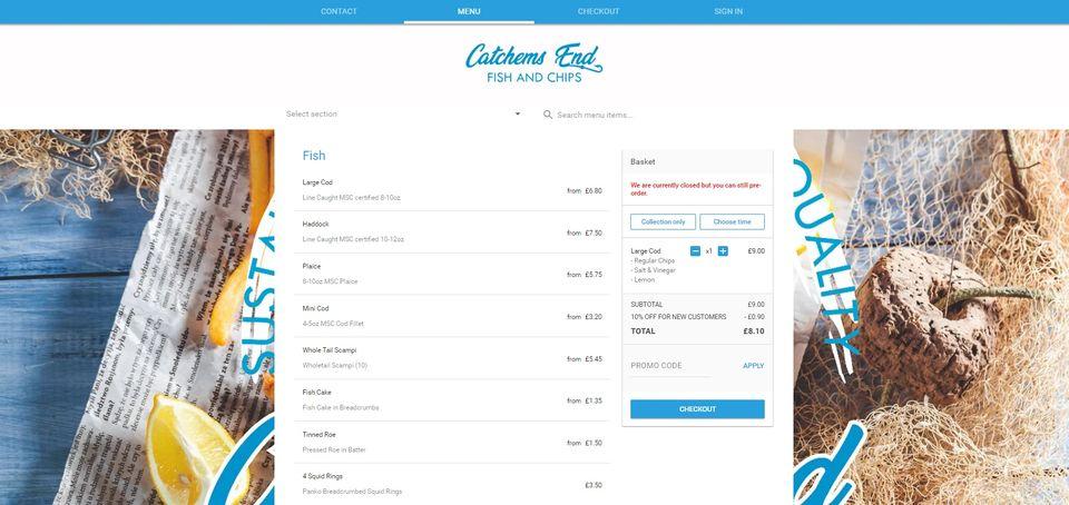 Menu at Catchems End Fish Bar, Bewdley