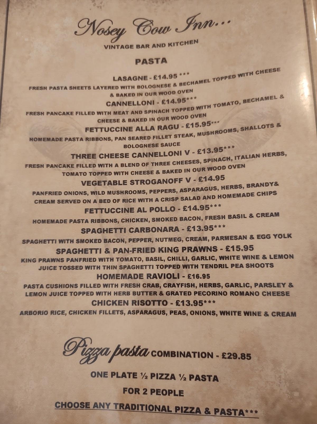 Menu at Spotted Cow pub & bar, Carlisle