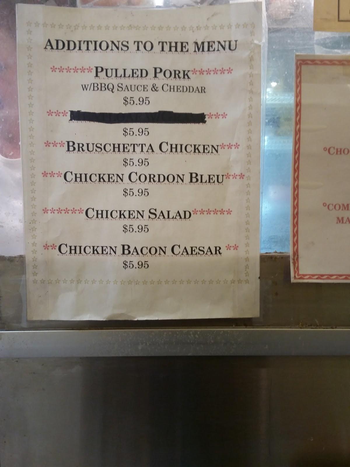 Menu at Sub Shack & Deli restaurant, Hackettstown