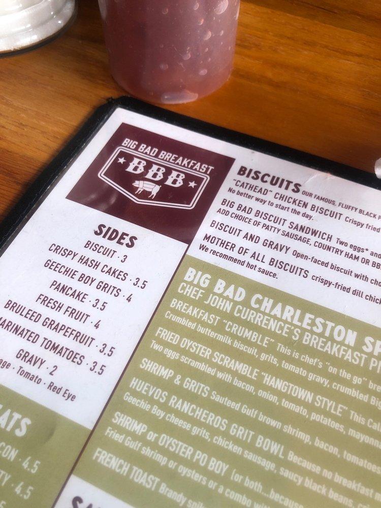 Menu at Big Bad Breakfast-Charleston restaurant, Charleston