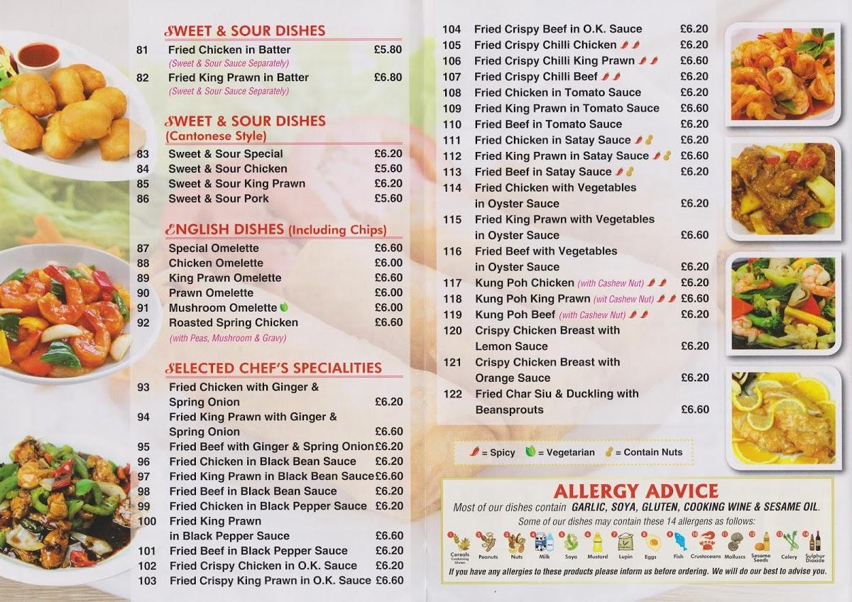 Menu at Hotwinds Chinese Takeaway fast food, York