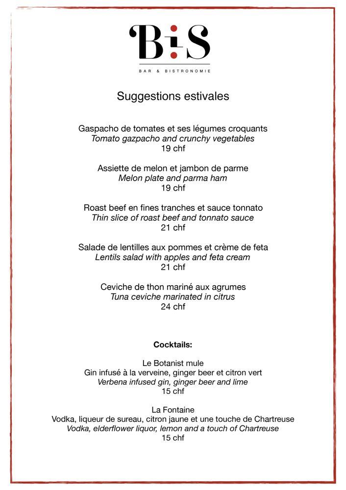 Menu da Bis, Montreux