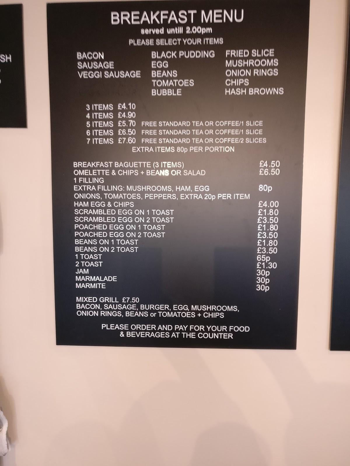 Menu at Deli'Mores restaurant, Ongar