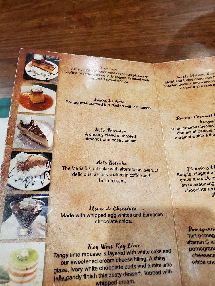 Menu at Primavera Pub, Hartford
