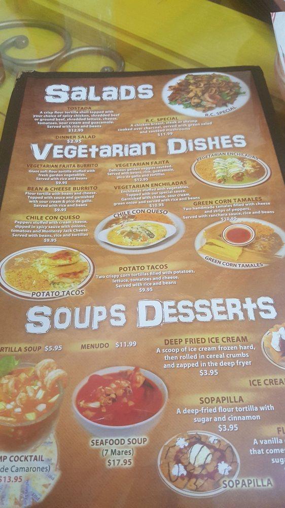 Menu at Sol Azteca Mexican Restaurant, Cottage Grove
