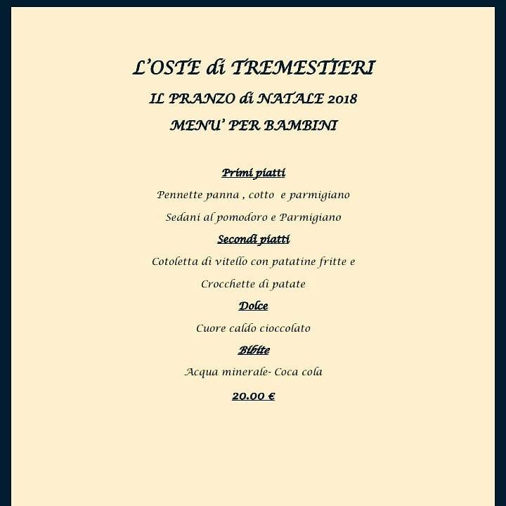 Menu at L'Oste Maurizio restaurant, Tremestieri Etneo