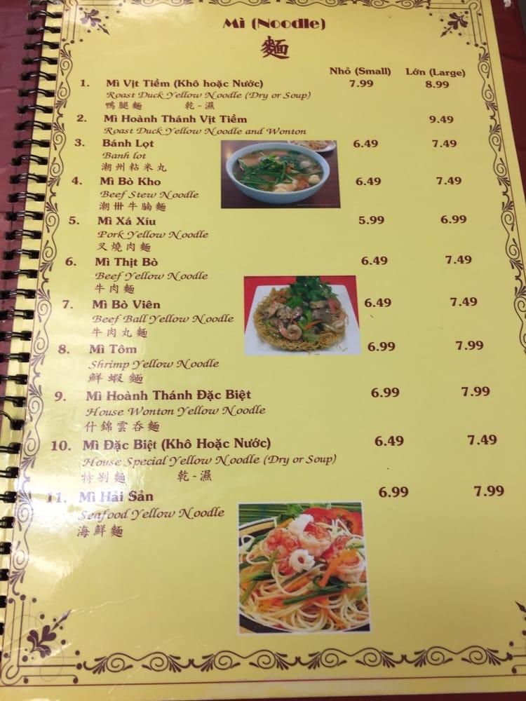 Menu at My Vi Mi Gia Restaurant, Garden Grove