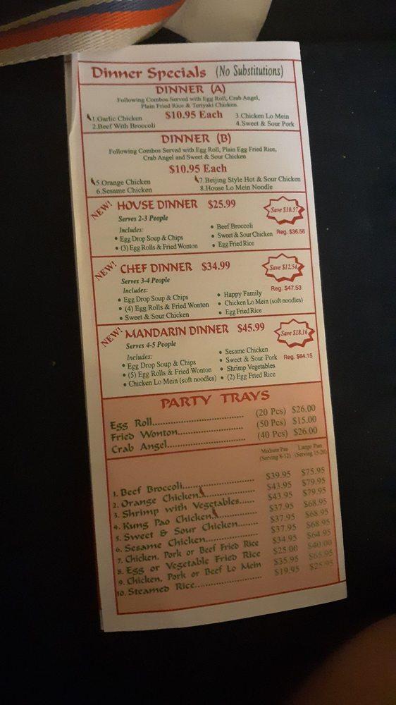 Menu at China Place restaurant, Peoria, W Peoria Ave