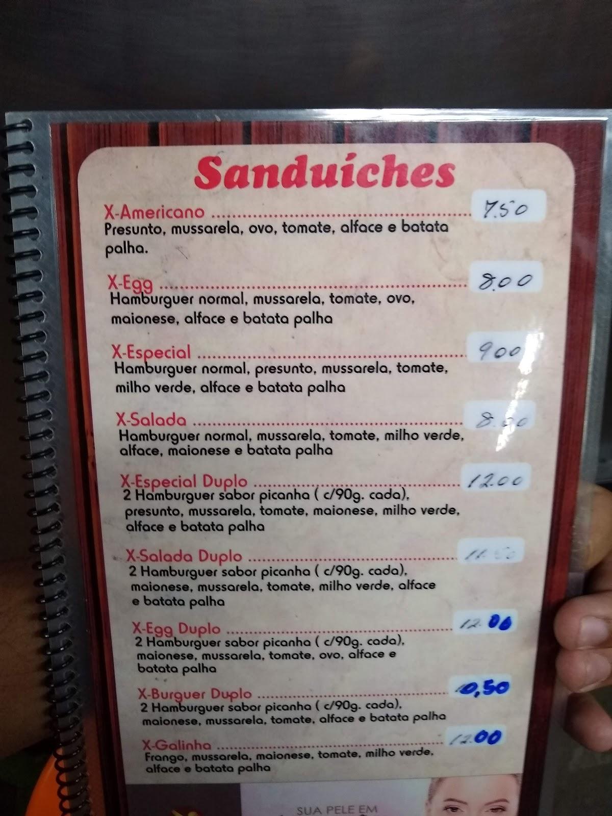Menu em Madalosso restaurante, Oliveira