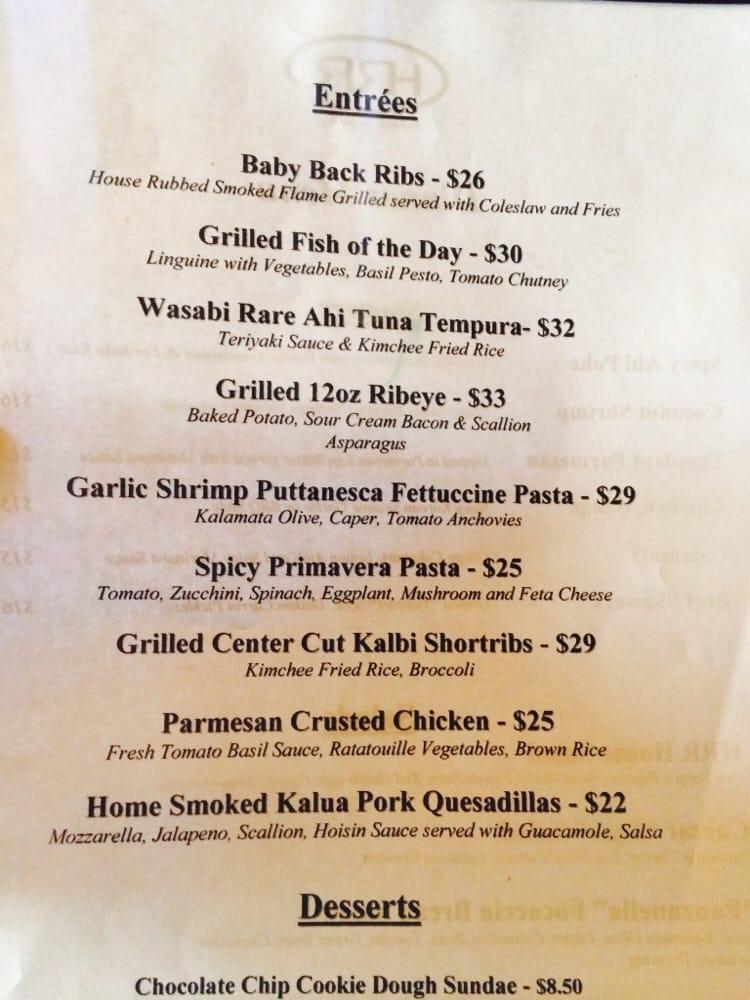 Menu at Hana Ranch Restaurant, Hana, Mill Pl