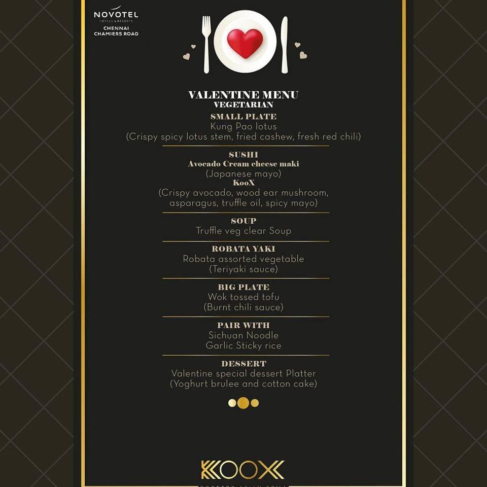Menu at Koox - Rooftop Asian Grill Chennai, Chennai