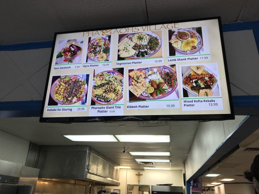 Menu at Pharaohs Village restaurant, Fayetteville, Hope Mills Rd