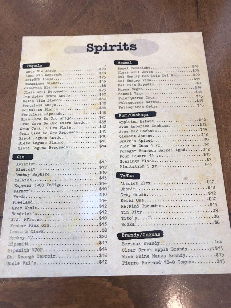 Menu at TASTE! craft eatery pub & bar, Paso Robles