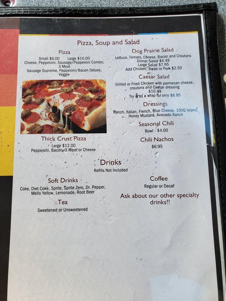 Menu at Dog Prairie Tavern pub & bar, Saint Paul