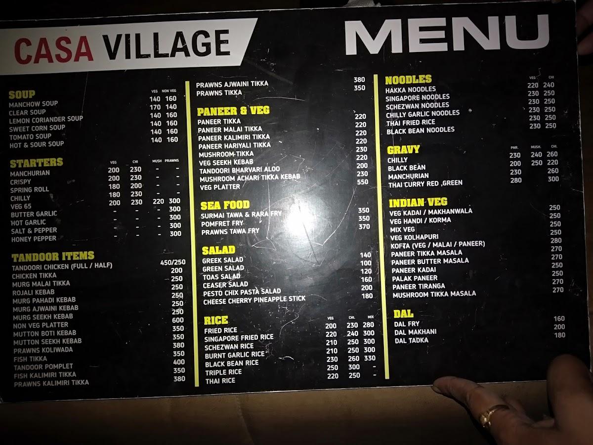 Menu at CASA VILLAGE, Thane