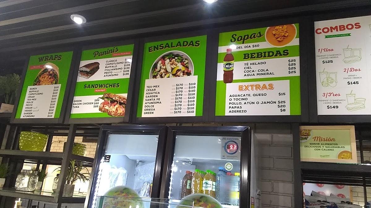 Carta del restaurante Wrapisimo, Mexicali, Calz. Manuel Gómez Morín 799