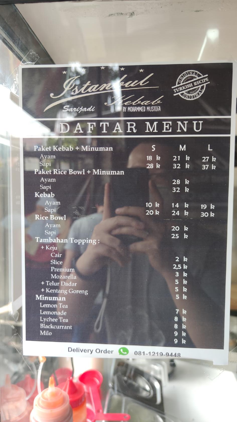 Menu at Istanbul Kebab by Mustofa Cabang Gardujati, Bandung
