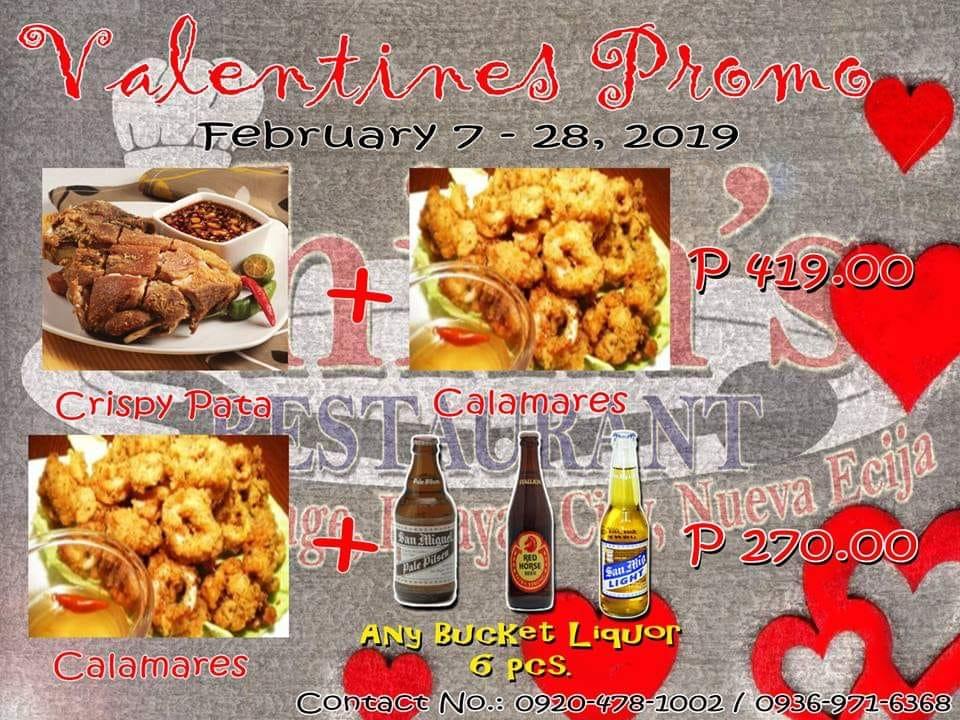 Menu at Jhim's Restaurant, Palayan City