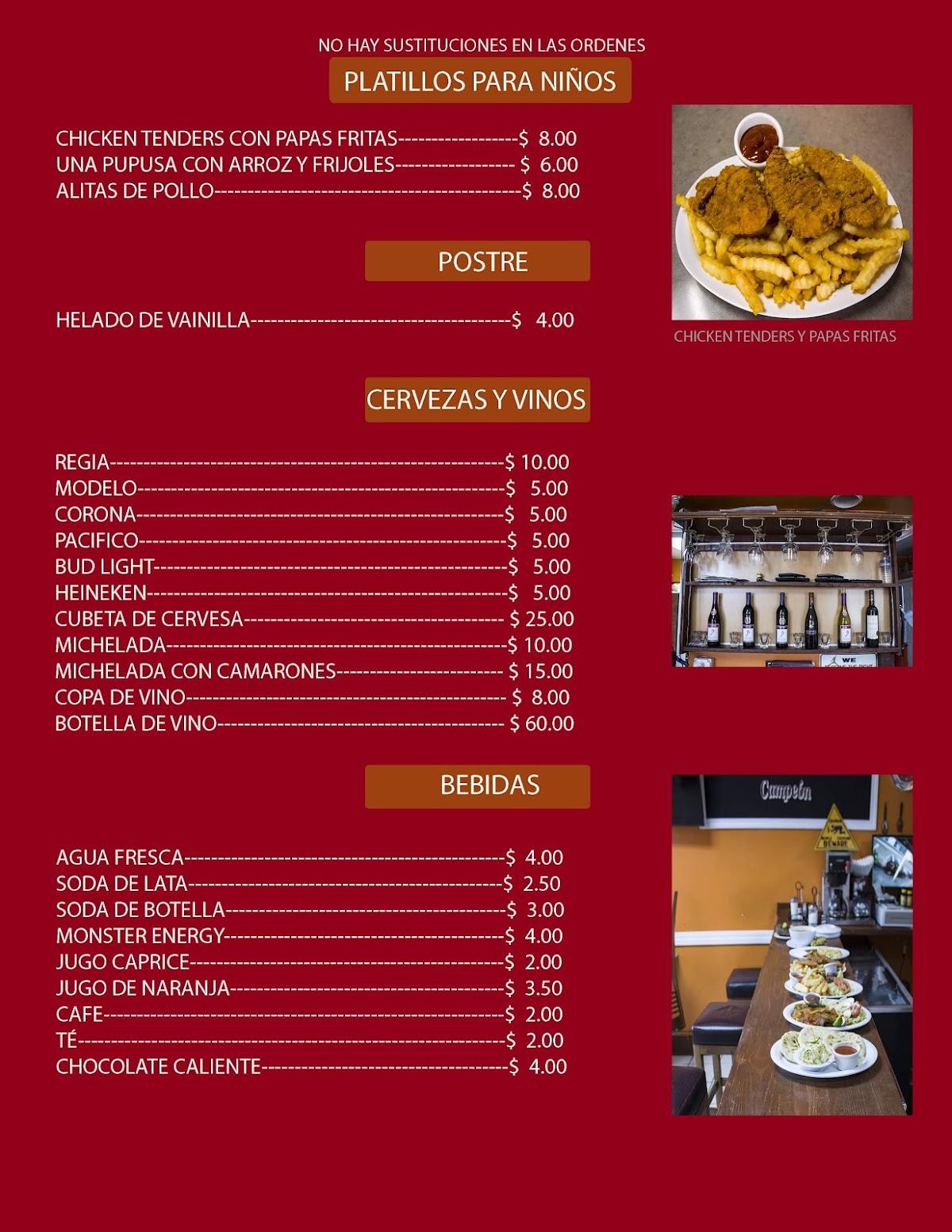 Carta de La perla de Oriente Restaurant, Daly City, Mission St