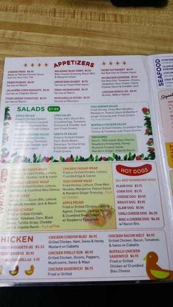 Menu at Shake Station restaurant, Ellenton
