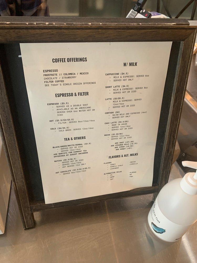 Menu at Lift restaurant, Whittier, Greenleaf Ave