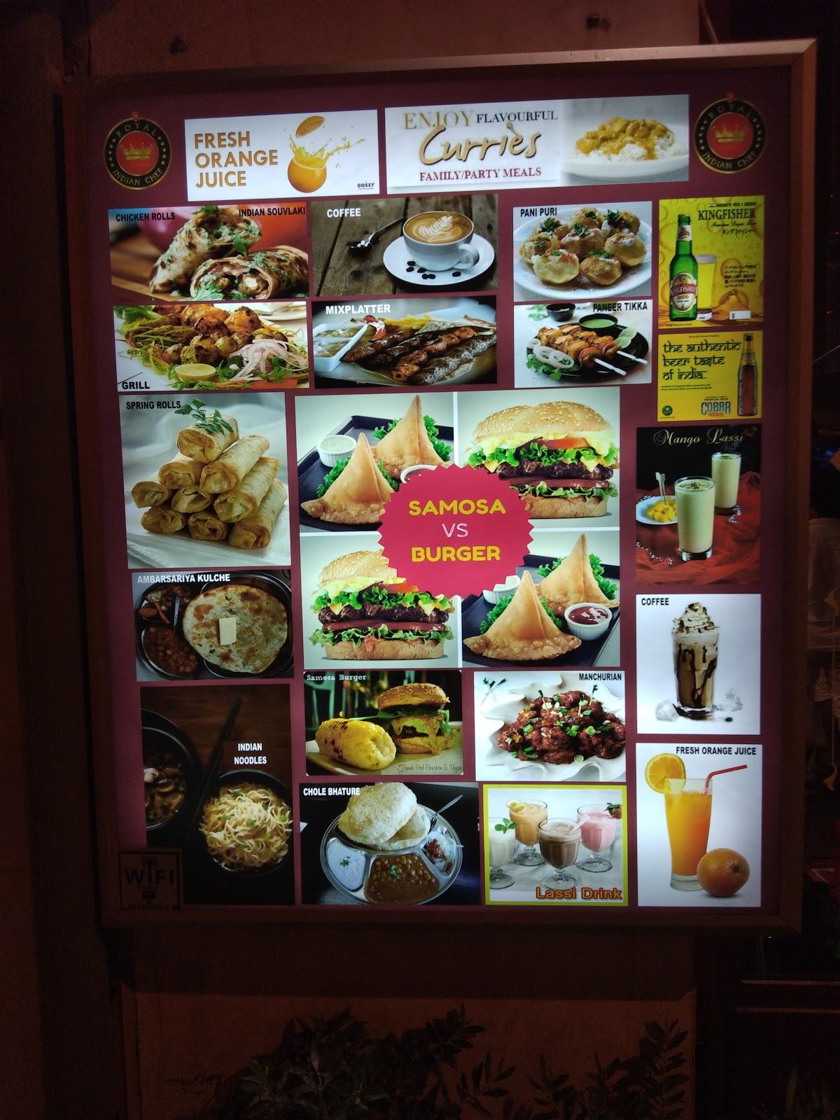 Menu at Royal Indian Chef, Athens