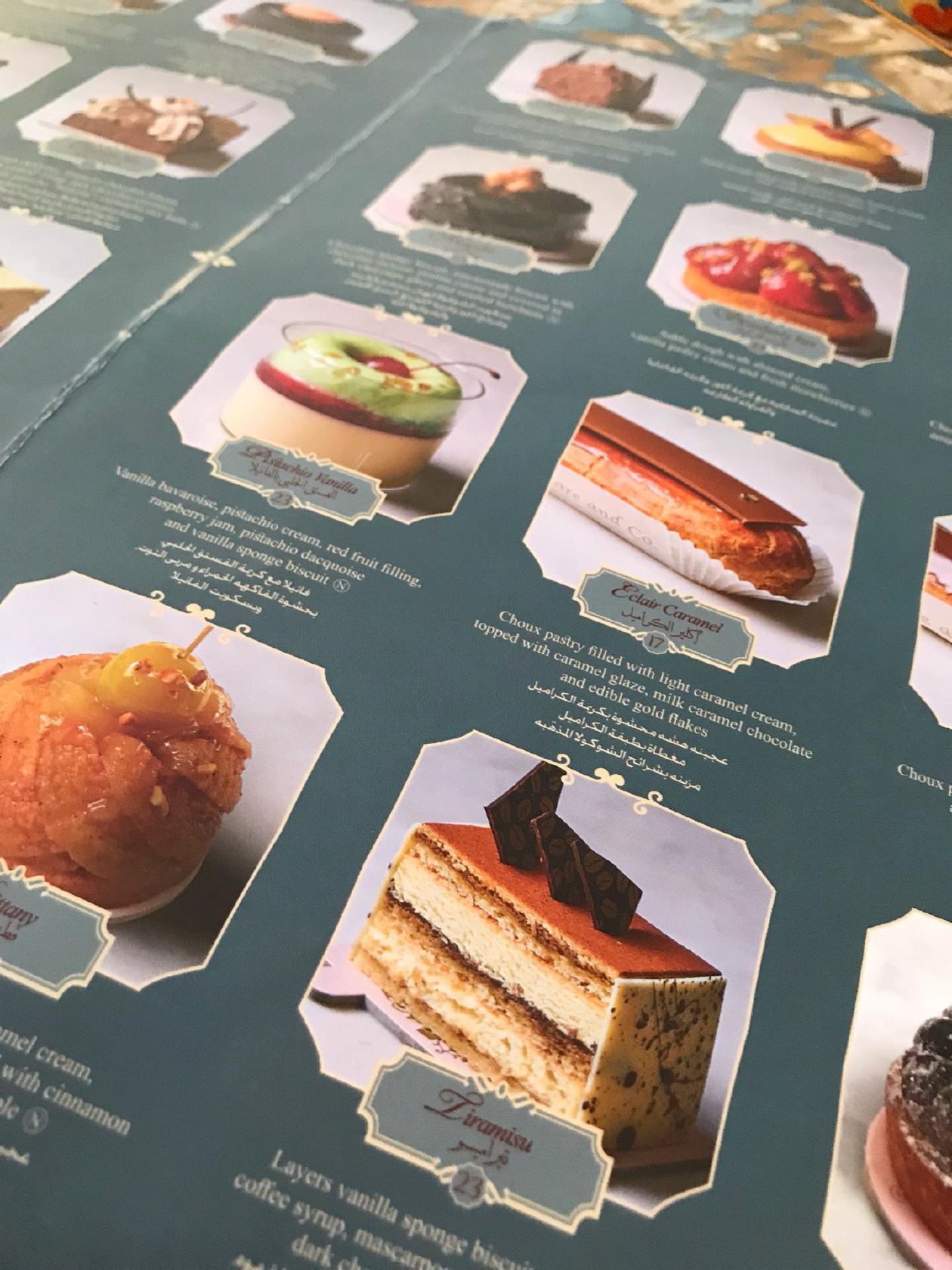 Menu at Shakespeare and Co. restaurant, Sharjah, Al Majaz Waterfront