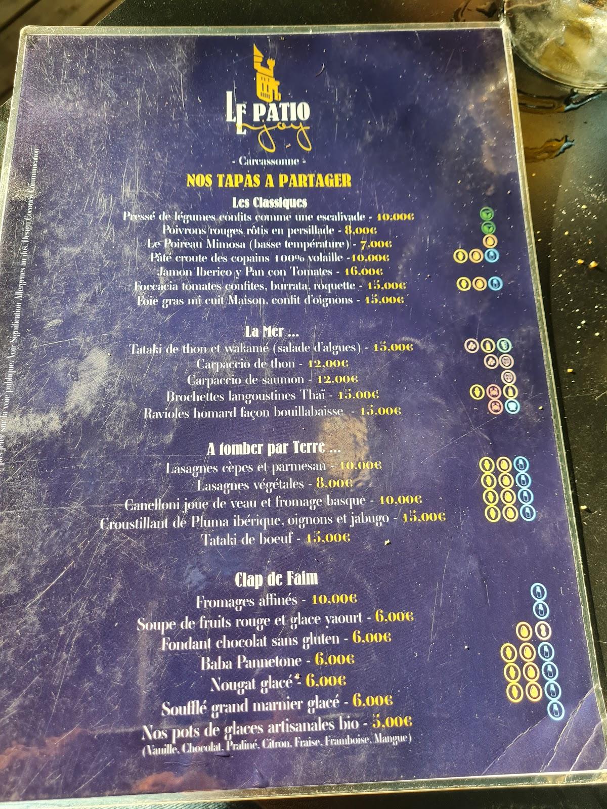 Menu at Le jardin enjoy pub & bar, Carcassonne