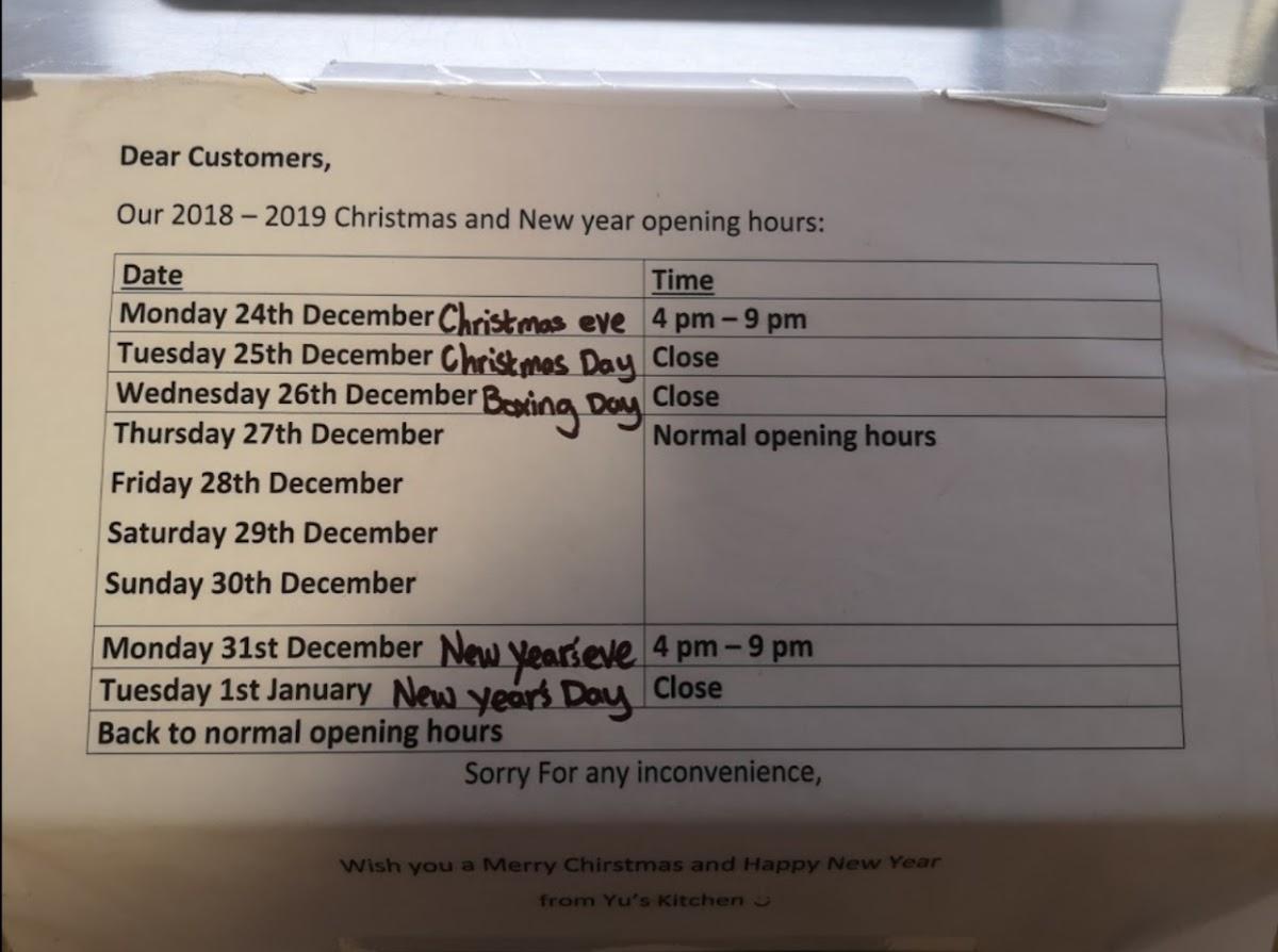Yu's kitchen Chinese, fish and chips takeaway in Wisbech - Restaurant ...