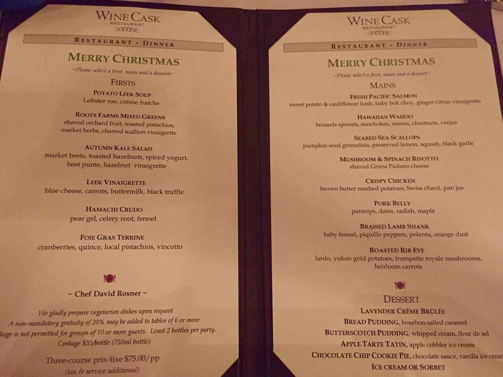 Menu at Intermezzo by Wine Cask pub & bar, Santa Barbara, 813 Anacapa St