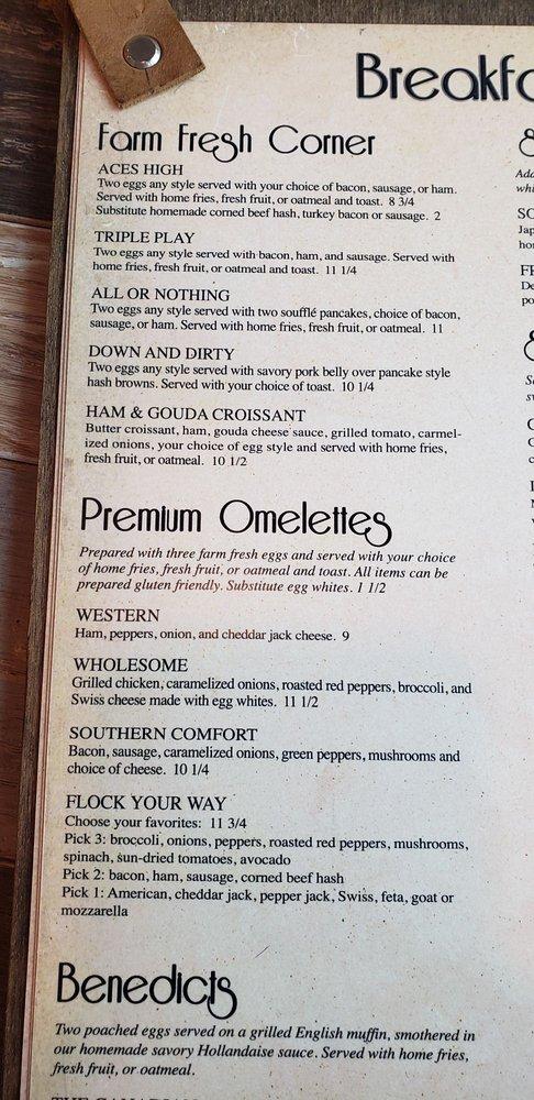 Menu at Souffle's desserts, North Myrtle Beach
