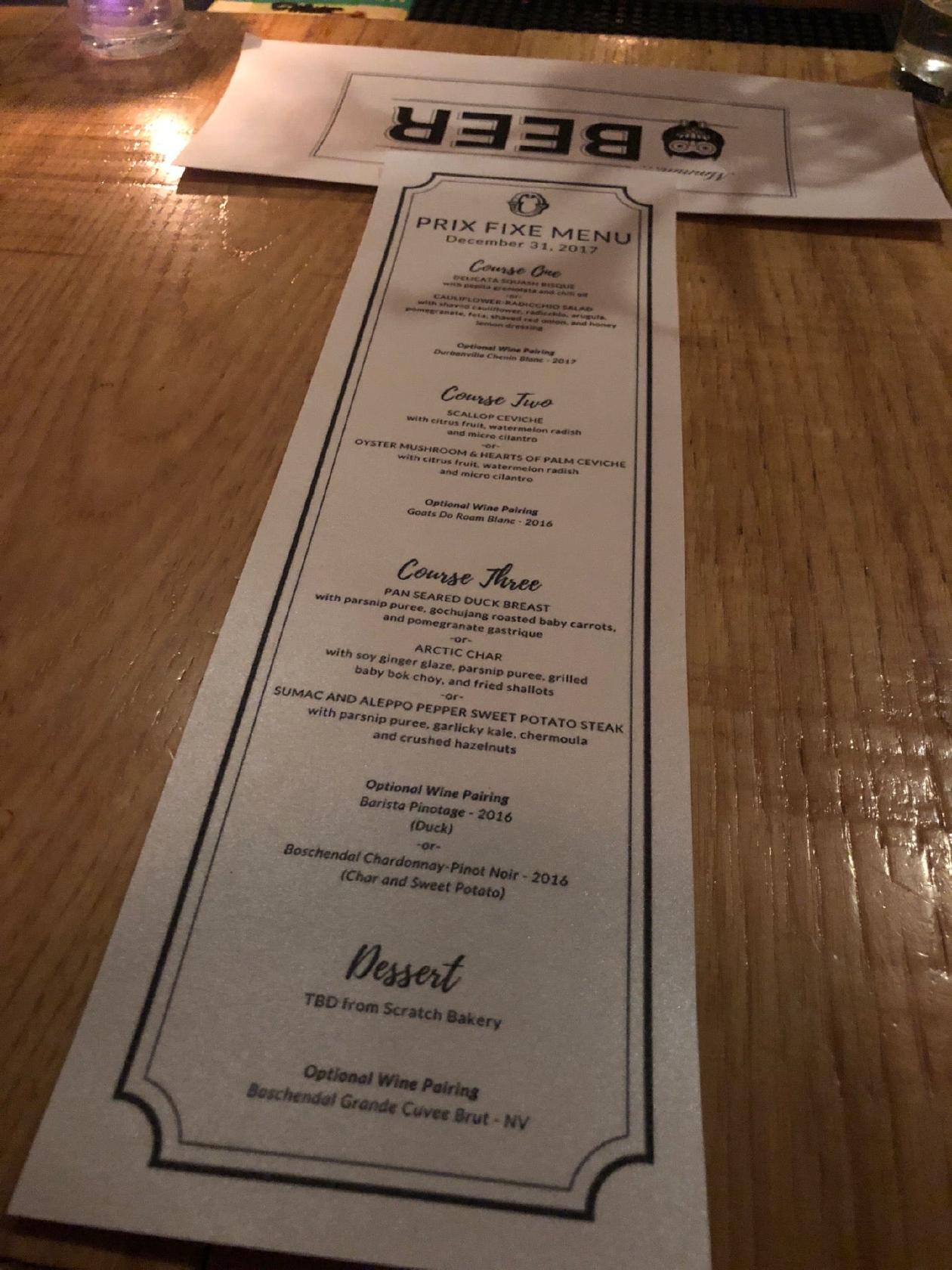 Menu at The Owl House restaurant, Rochester, 75 Marshall St