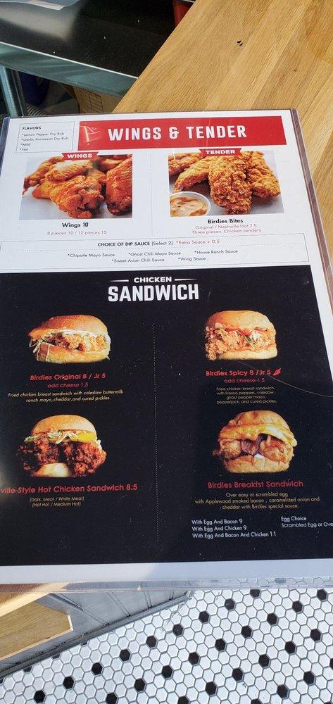 Menu at Birdies restaurant, Norco