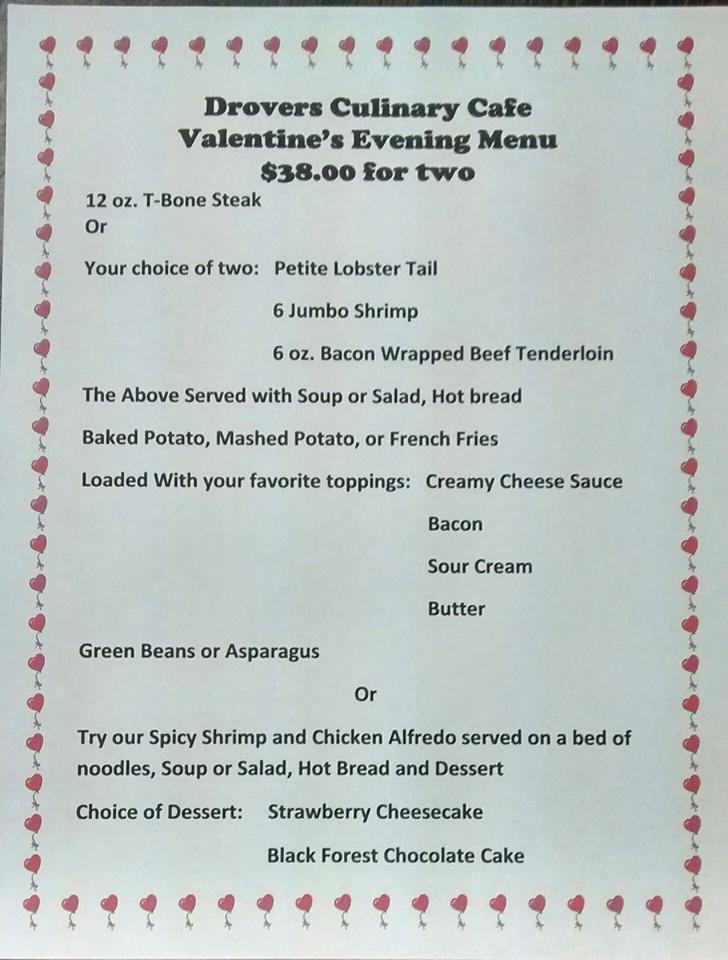 Menu at Drovers Restaurant, Brush, US-34