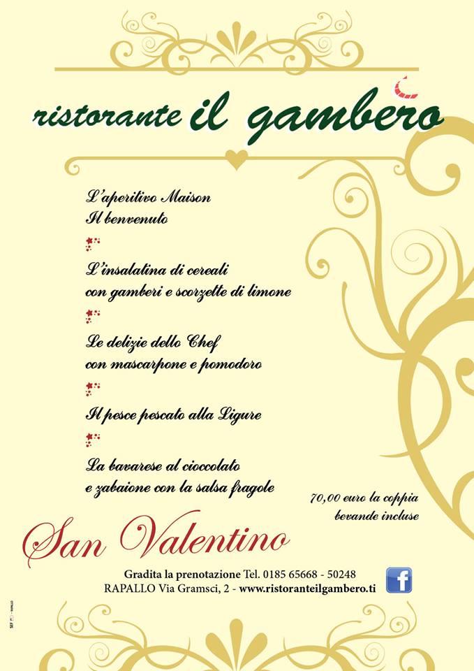 Menu da Ristorante il Gambero, Rapallo