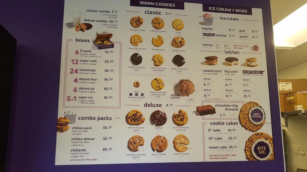 Menu at Insomnia Cookies desserts, San Francisco, 362 Kearny St