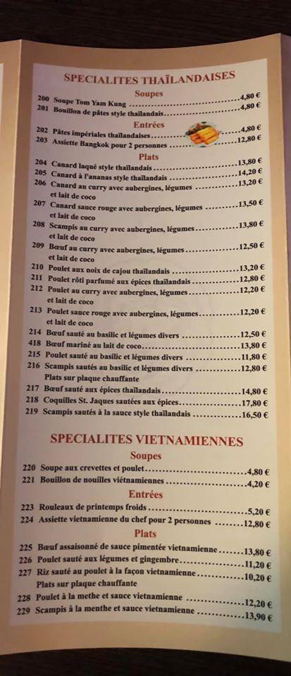 Speisekarte von Feng Cheng restaurant, Diekirch