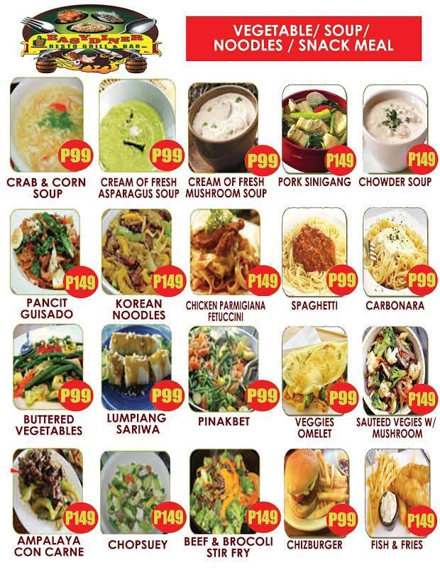 Menu at Ec Easy Diner Resto Bar & Grill, Lipa