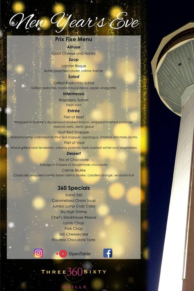 Menu at 360 Grille restaurant, Florence, 10 Hightower Pl