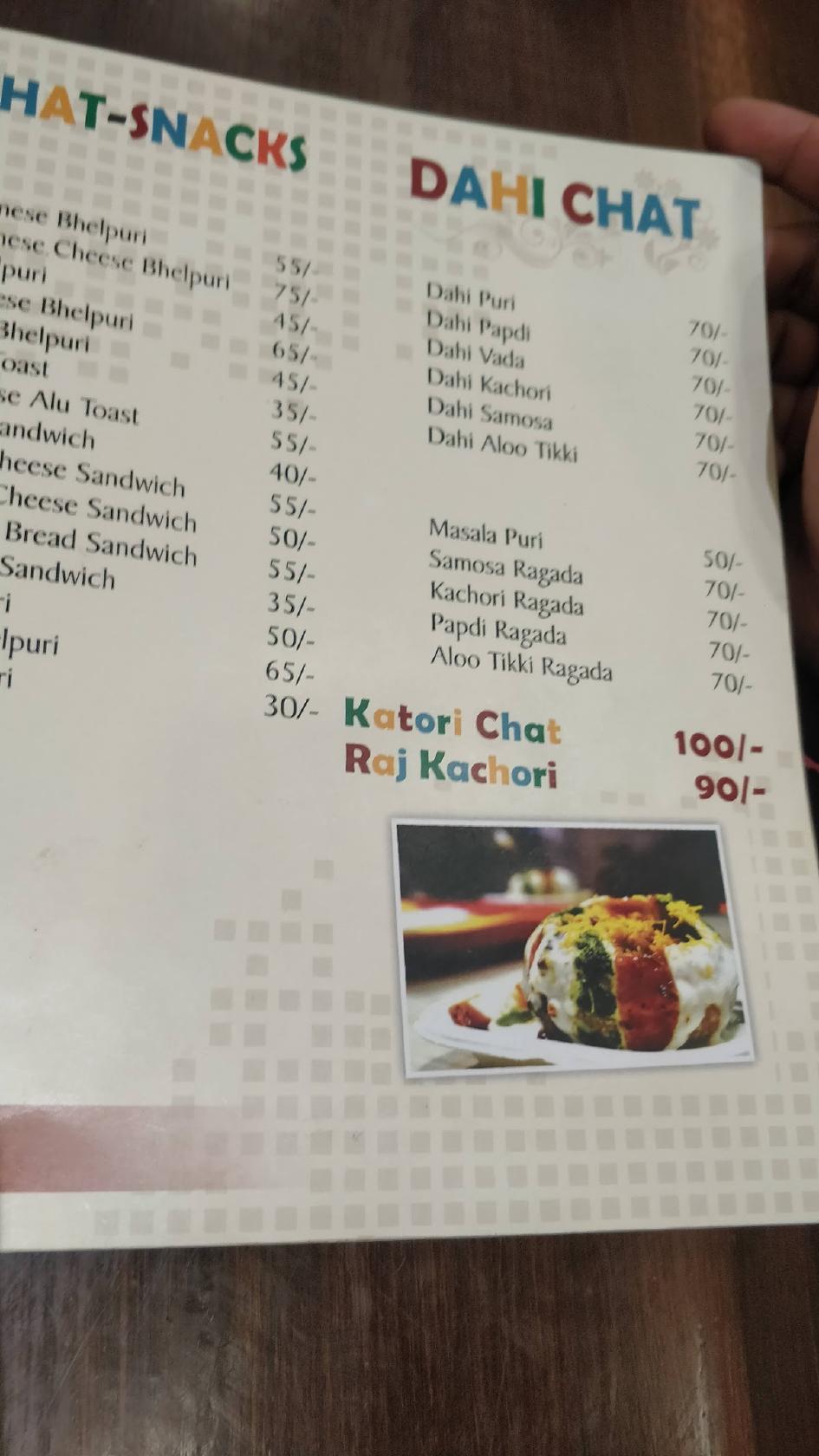 Menu at Madhapur Street Food Fair, Hyderabad