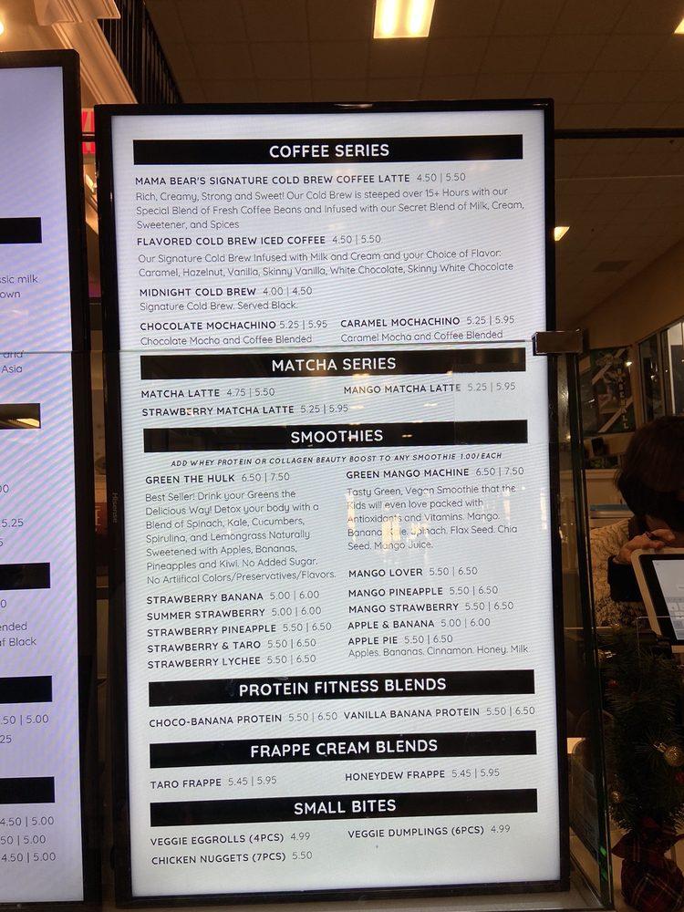 Menu at Mama Bear Café pub & bar, Southlake