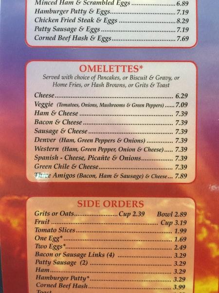 Menu at Jerry Bob's Family Restaurant, Tucson, E Golf Links Rd