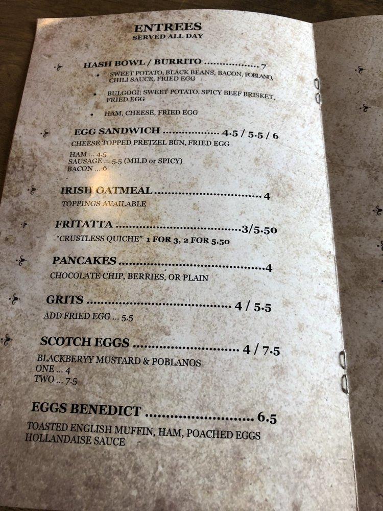 Menu at Post Commons cafe, Alton